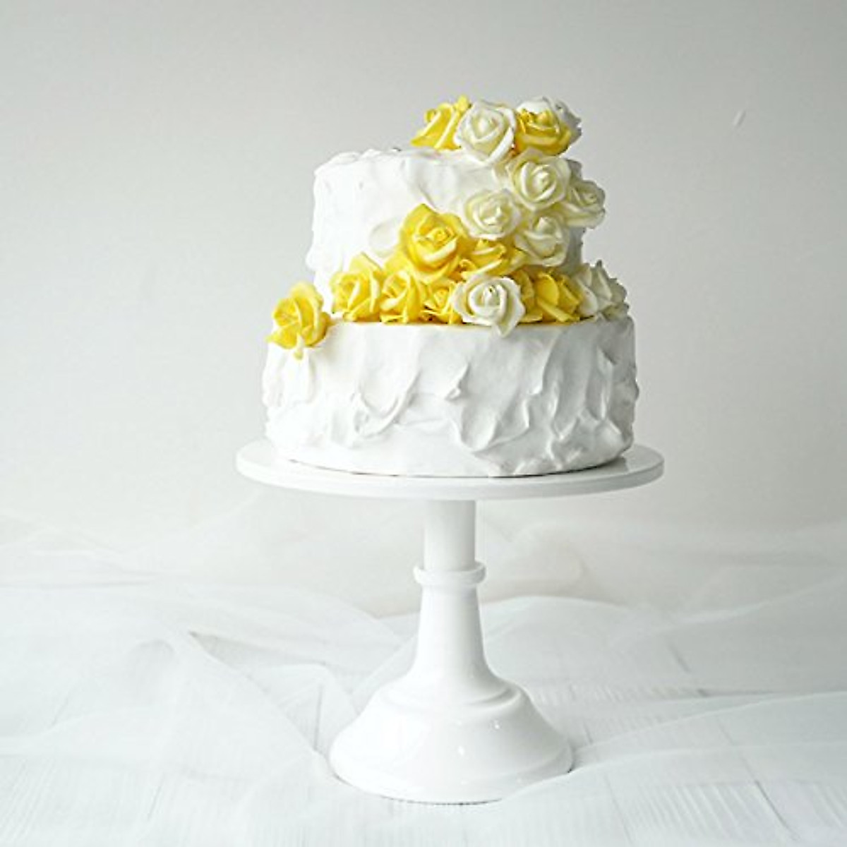 Grand Baker Cake Stand 10 inch Wedding Cake Tools Adjustable Height Fondant Cake Display Accessory for Party bakeware (White)