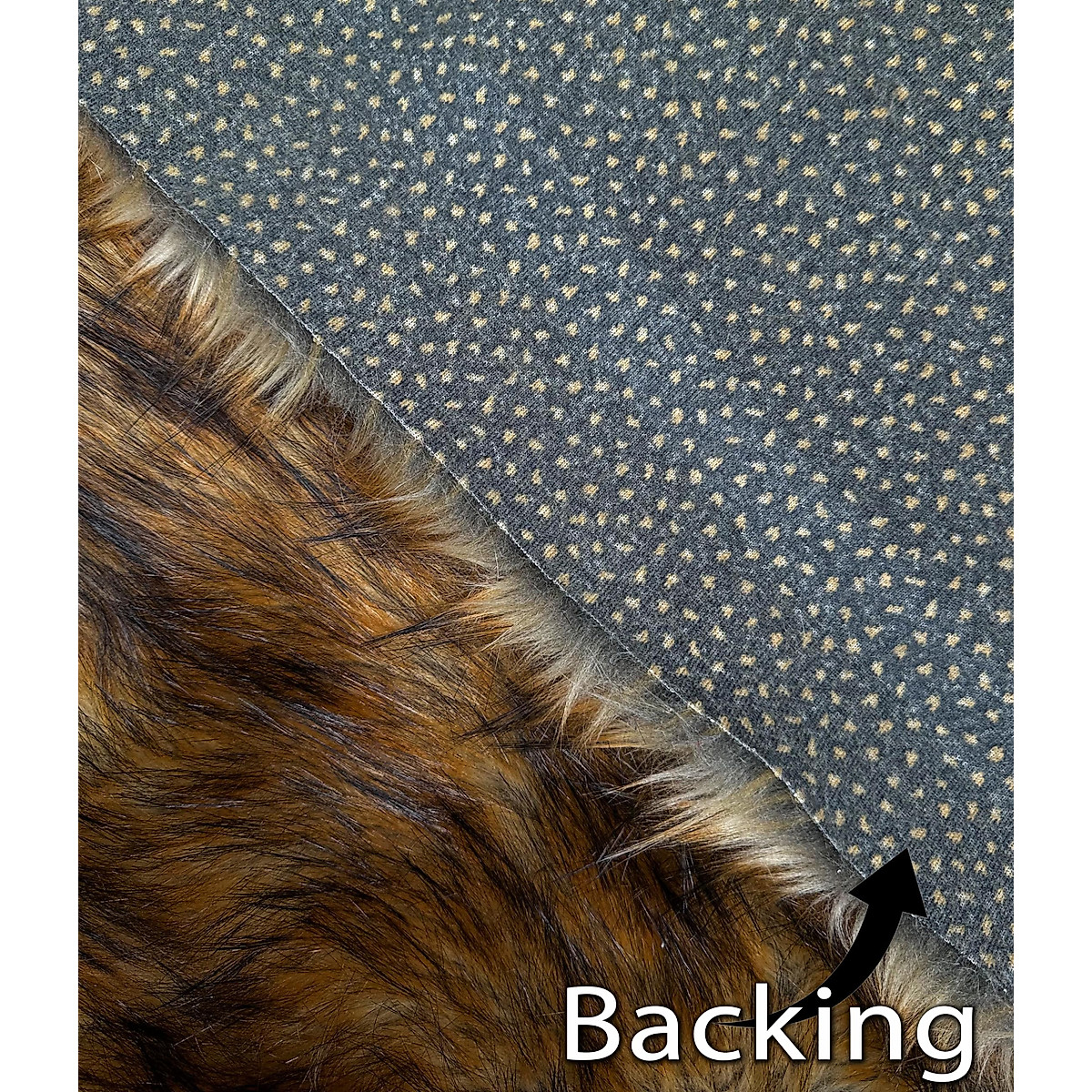 Faux Animal Fur Short/Long Pile 1400gram Heavy 65" Wide Fabric Full, Plush, Warm Soft Coat, Fashion Fursuit Costume - Sold by Continuous Yard (Grizzly Bear)