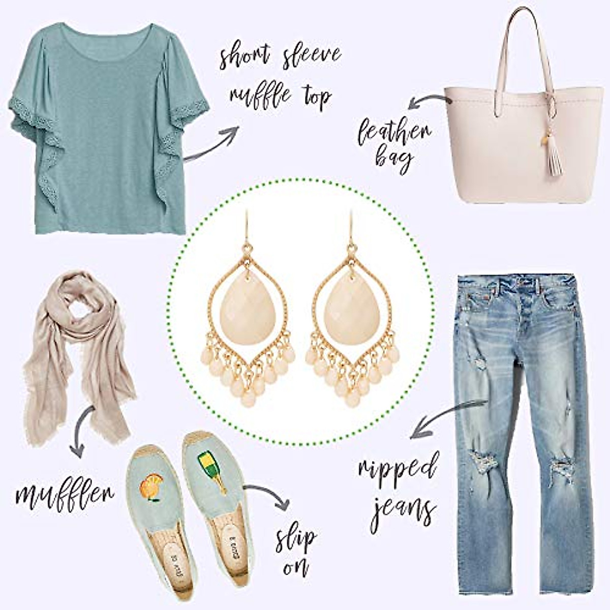 Bohemian Multi Beads Tassel Chandelier Dangle Drop Earrings for Women