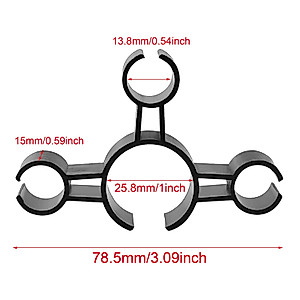 ZRM&E Three Holes Champagne Bottle Sparkler 6PCS Champagne Bottle Clips with Three Holes for Bottle Service,Triple Holder Wine Bottle Candle Safety Clips