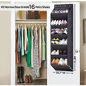 SLEEPING LAMB 8 Shelves Hanging Shoe Rack and 6 Tiers Oxford Over The Door Shoe Organizer