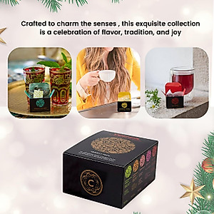 Variety Pack Gourmet Tea Sampler, by Ceremonie Tea. A Collection of 10 Different Assorted Single Serve Flavors, Set of 2 each Petite Mini Cube Tea Bags.20 total silk cubes (Pack of 20)