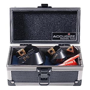 Accusize Industrial Tools 1/4'', 1/2'' and 1-1/4'' 90 Degree Indexable Carbide Countersinks, 0046-0990