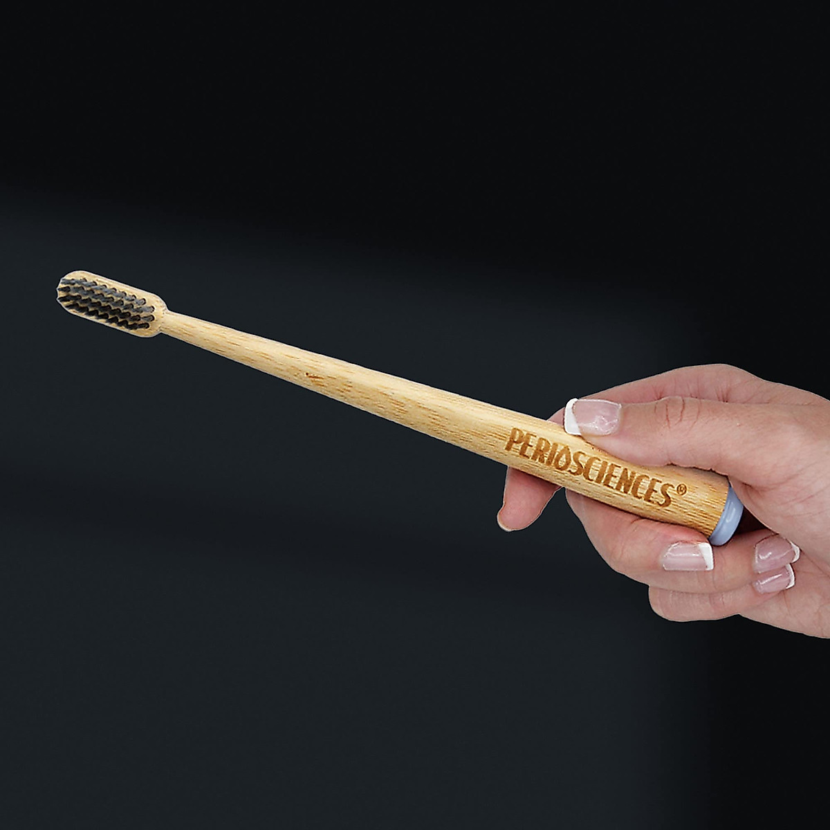 PerioSciences Biodegradable Bamboo Toothbrush, Soft Charcoal Bristles