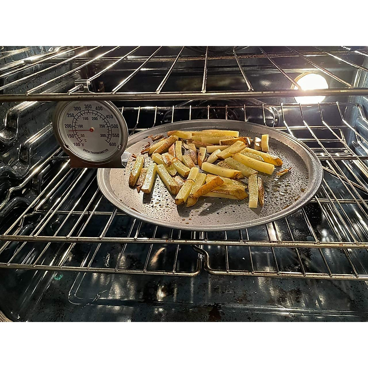 Chef Select Pizza Crisper Pan, 14-Inch Round, Large Size, Steel, Non-Stick, Perforated - Pizza, Fries, Bread, Large Cookies