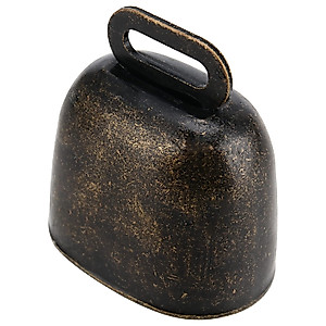 MAHIONG 25 Pack Cow Horse Sheep Grazing Copper Bells, Small Metal Cow Bells Loud Bronze Bell, Small Brass Bell Anti Lost Bells for Cow Horse Sheep Cattle, Bronze Black