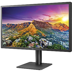 LG 24MD4KL-B 24-inch Ultrafine 4K UHD IPS Monitor with macOS Compatibility Bundle with Deco Gear Wireless Backlit Keyboard with Touchpad, 2X Deco Gear 6ft HDMI Cable and Microfiber Cleaning Cloth