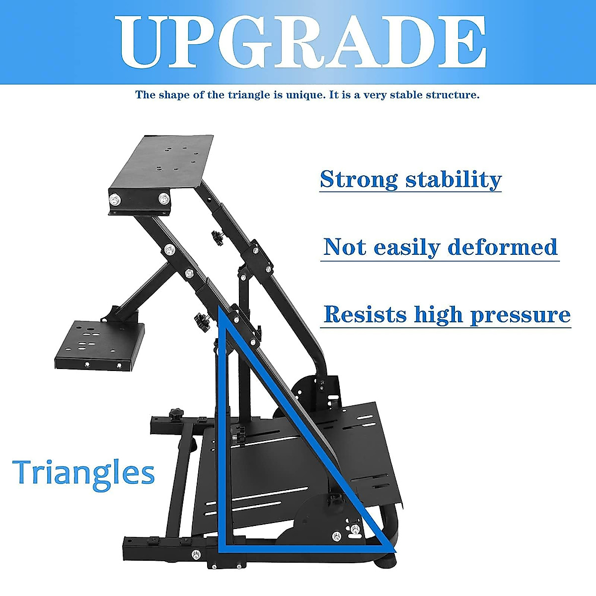 Marada Racing Wheel Stand Steering Wheel Stand Ultra-stable 4 Support Arms fit for Logitech, G25 G27 G29 G920 T300RS, Sim Racing Stand, No Steering Wheel Pedal Shifter Handbrake