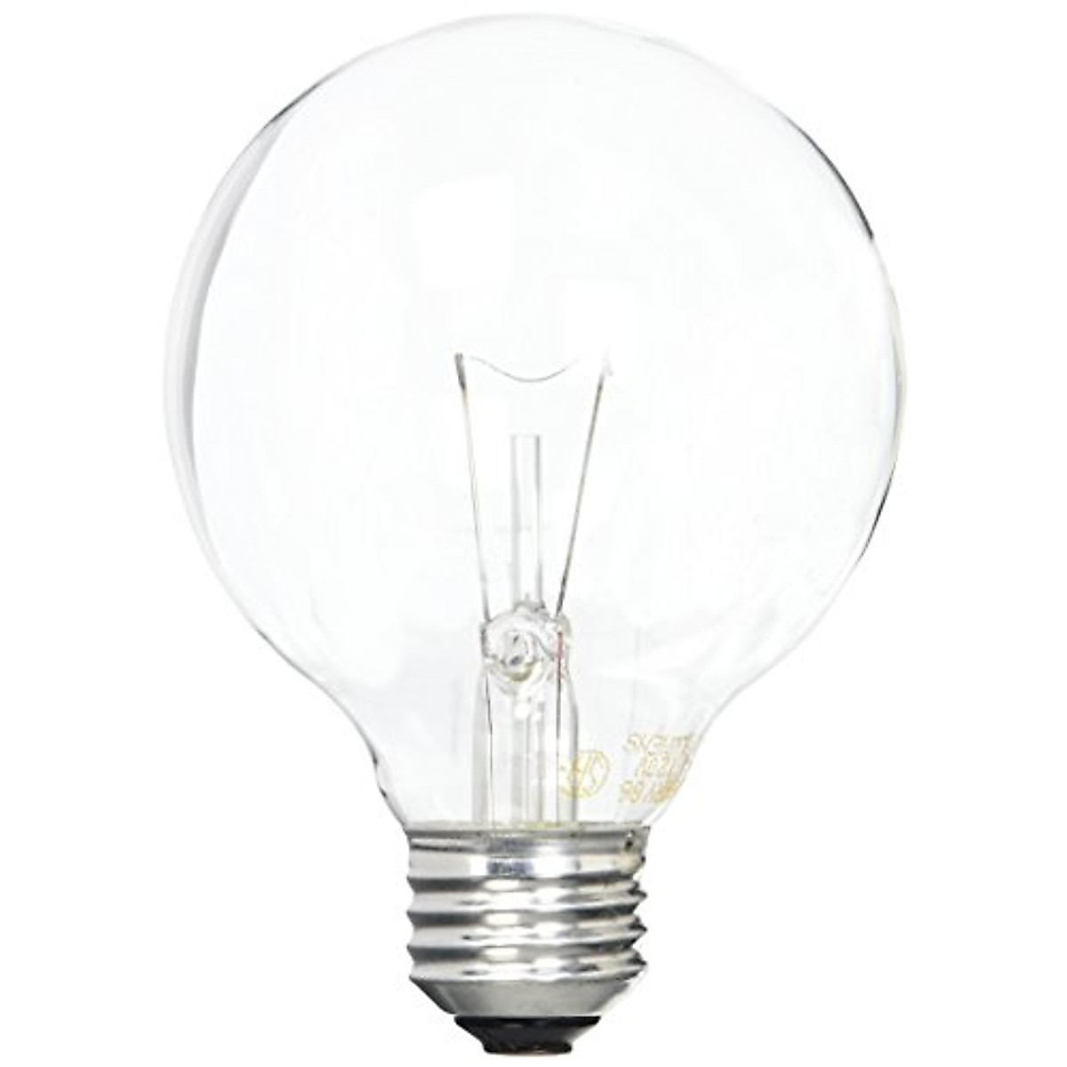 GE Lighting 12983 25-Watt G25 Globe Light Bulb, Crystal Clear