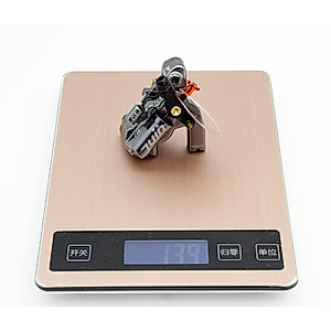 Juin Tech GT-F 4-Piston Cable Actuated Hydraulic Bicycle Bike Disc Brake Caliper Set Hybrid Brake Set for Flat-Mount Road/Cyclocross/Gravel/E-Bike/Folding Bike use (Silver Gray)