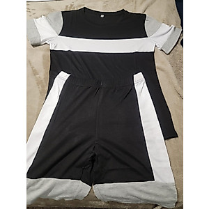 TOPONSKY Ethika Womens Biker Tights 2 Piece Piezas Set Pants Women Black Gray L