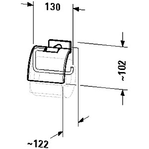 Duravit Toilet Paper Holder, Chrome