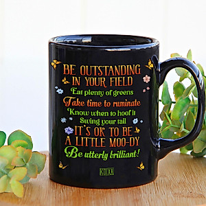 Black Ceramic Coffee Mug Photo Mugs Personalized Picture Butterfly Custom Name Birthday Gifts For Cow Lovers Women Mothers Day Novelty Tea Cup Table Desk Accessories 11 And 15 Oz