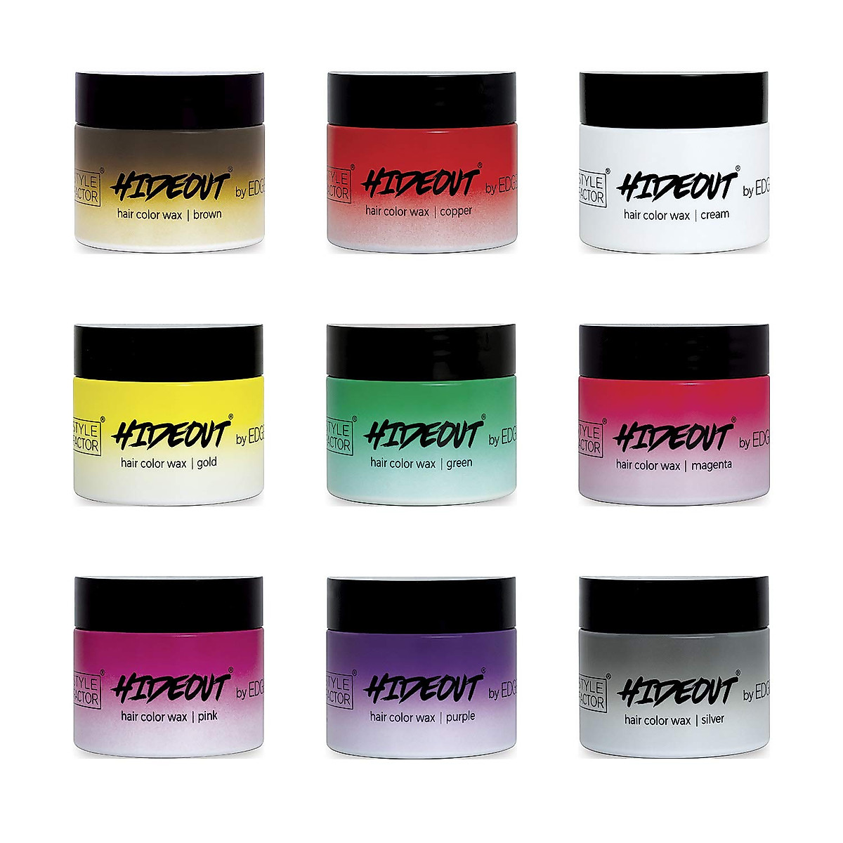 Edge Booster Style Factor HIDEOUT Hair Color Wax Mini 1.7 Oz (Magenta)