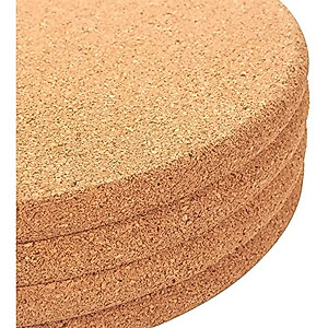 4 Pack Round Cork Trivets for Hot Dishes, Plates, and Kitchen Countertops, Multifunctional Heat Resistant Corkboard Pads for Hot Pots, Pans, Plates, Planters, Glassware, and DIY Crafts (9 in)
