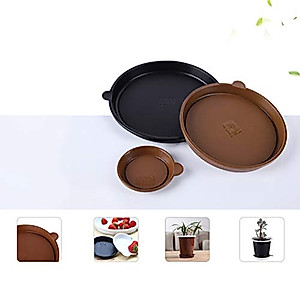 Hemoton 10PCS Plastic Flowerpot Tray Wave Plant Saucer Garden Plant Saucers Plastic Plant Flower Pot Mini Plastic Succulent Tray Plant Pot Base House Plants Indoors Live Earth Round