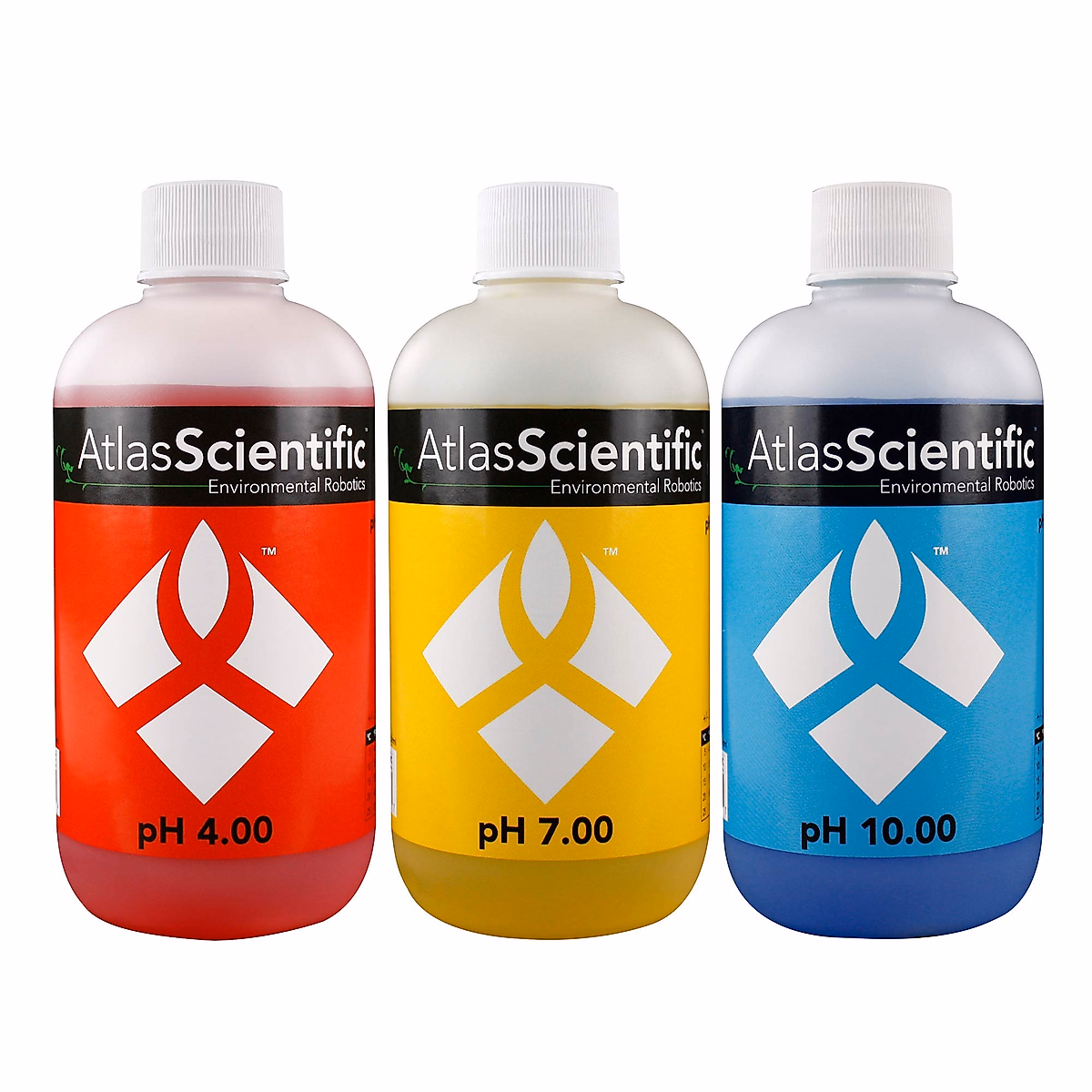 Atlas Scientific pH 4.00, 7.00, & 10.00 Calibration Solution 250ml - 8oz (Pack of 3)