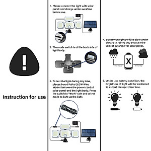 KaKa GLOW 2 Pack GM-Mizar Solar Outdoor Lights -333 LED 600LM Motion Sensor Lights Yard Garage-Wall Mount IP65, 4 300° Swivel Lamps-Detachable Split Solar Panel 16.4-Feet Cord-Day Time Use Possible