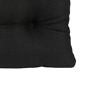 Klear Vu Gripper Overstuffed Universal Non-Slip Dining Chair Cushions for Kitchen Decor or Office Use, U-Shaped Skid-Proof Seat Pad, 15x15 Inches, 4 Count (Pack of 1), Midnight Black