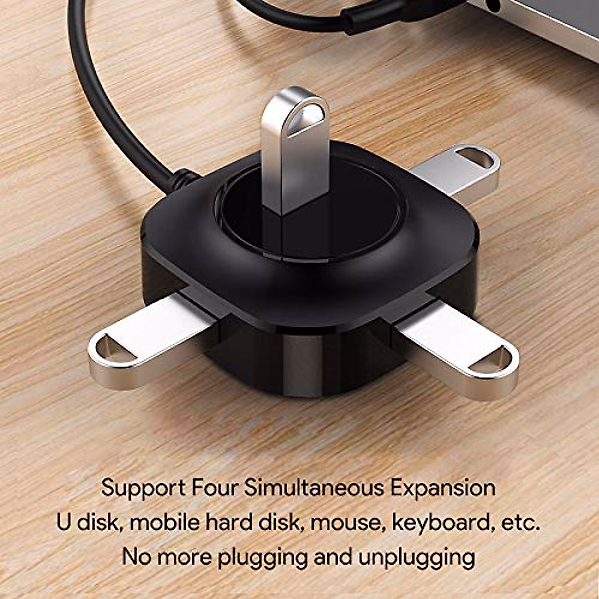 USB Hub, FLYEER 4 Port USB 3.0 Hub, Ultra Slim Portable Data Hub Applicable for i-Mac Pro, MacBook, Mac Mini/Pro, Surface Pro, Notebook PC, Laptop, USB Flash Drives, and Mobile HDD