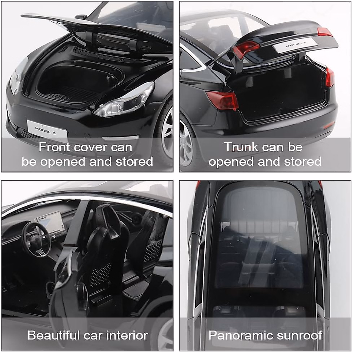 Diecast Toy Car Sian FKP37 Sports Model Car,Zinc Alloy Simulation Casting Pull Back Vehicles,1:32 Scale Supercar Toys with Lights and Music Sound for Toddlers Kids Children Boys Girls Gift (Blue)