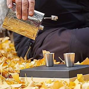 Octaville flasks for liquor for men Stainless quality hip flask 8oz Pocket Engraved Wine Drink Pot Alcohol flagon metal 220ml whiskey flask (Pattern)