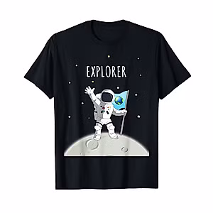 Kids Astronaut Space Explorer T-Shirt | Moon Space Tee T-Shirt
