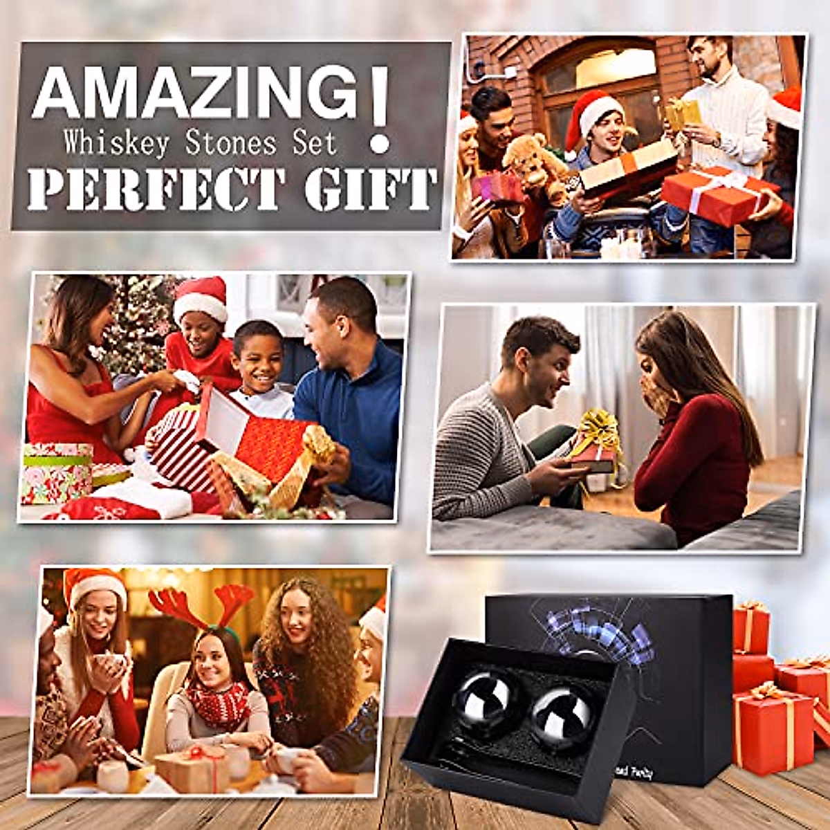 Gifts for Men Dad, Whiskey Ice Sphere Unique Gifts Birthday Ideas for Him Boyfriend Husband Grandpa Cool Gadgets Presents, Father's Day, Christmas Stocking Stuffer