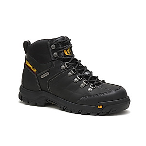 Cat Footwear Men's Threshold Waterproof Steel Toe Work Boot, Black, 11