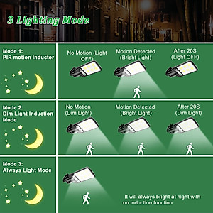 Solar Outdoor Lights - Solar Motion Lights Outdoor IP65 Waterproof with Remote Control, 72COB Outdoor Solar Lights for Yard, Driveway, Garden, Parking Lot, Garage,Pathway