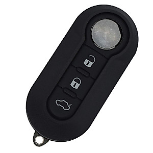 AUTOXBERT 3 Button Remote Car Key Shell Fob Case for Fiat 500 Abarth Panda Punto Bravo 2 Ducato Tipo Doblo 500x 500l 500e Freemont Boxer Relay Ypsilon Delta Musa Auto Uncut Blade
