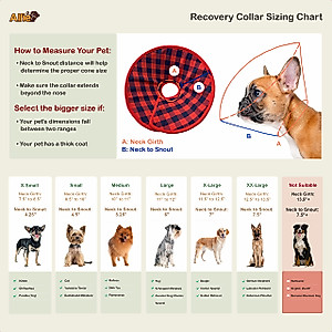 Alfie Pet - Candace Soft Recovery Collar (for Dogs and Cats) - Color: Red Flannel, Size: XXL