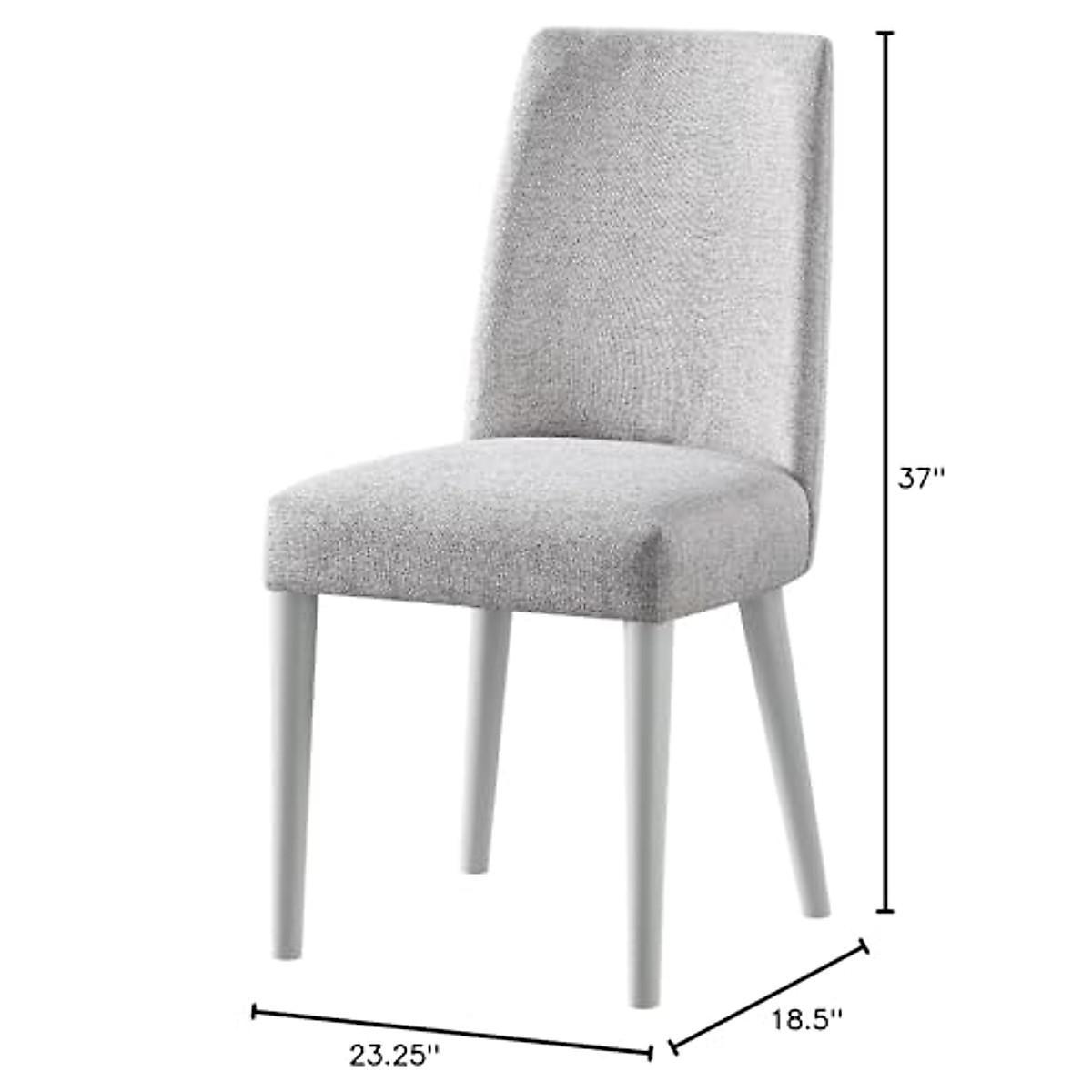 Wycian Kitchen Chair High Chair Seat, Dark Gray Chairs for Patio 1PC Solid Wood 18.50" L 23.25" W 37.00" H Living Room Bedroom Dining Rooms Garden