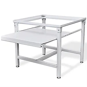 Festnight Washing Machine Pedestal with Storage Pull Out Shelf Dryer Mini Refrigerator Cabinet Stand Load Capacity 220.5 lb for Utility Room Home Furniture 23.6 x 22.2 x 21.1Inches (W x D x H)