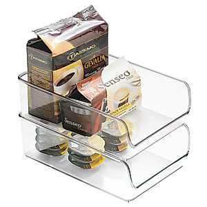 iDesign BPA-Free Plastic Freezer and Fridge Organization Bin for Kitchen, Fridge, Freezer, Pantry and Cabinet Organization, The Linus Collection – 11" x 7" x 3.5", Clear