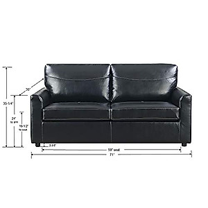 Wallace & Bay Lincoln Sofabed, Full, Black