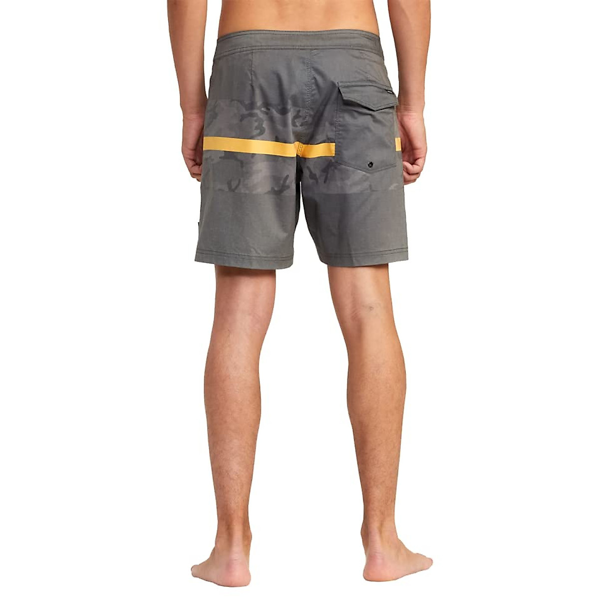 RVCA Men's Standard 4-Way Stretch Elastic Waist 17 Inch Boardshort - Westport Print - Hawaii (Black Camo, 36)