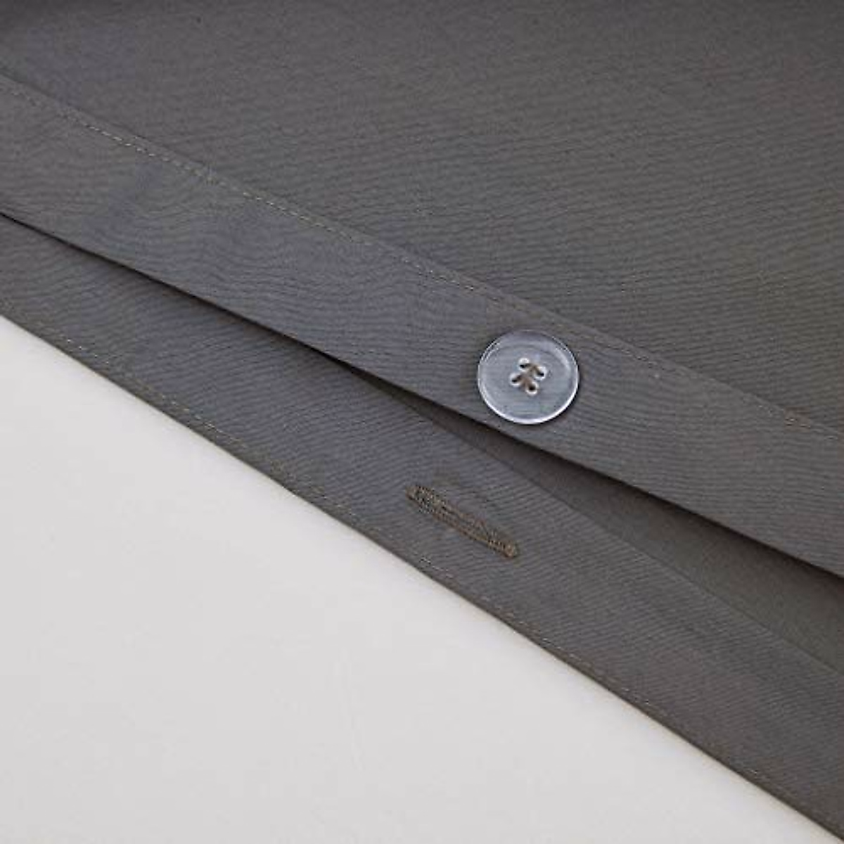 Cotton Duvet Cover for Weighted Blankets 41x60 Inches - Removable Cover with Button Closure - Charcoal Gray