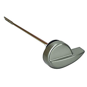 Qualihome Side Mount Toilet Handle Replacement with 2 inch Universal Toilet Flapper Replacement and Chain (Nickel Side Mount)