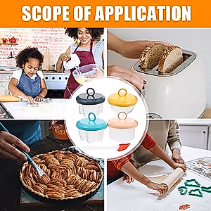 4 Pack Egg Poacher with Brush Egg Cooker Hard Boiled Eggs without Shell Egg Poaching Cups Egg Boiler Egg Maker For Breakfast Sandwiches