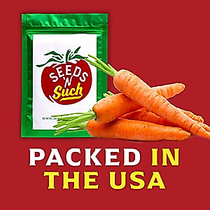 Seeds N Such 2300 Hand Selected Comfort Food Vegetable Garden Seeds | 5 Individually Packaged Seeds - Red Beets, Carrots, Broccoli, Cauliflower & Black Seeded Simpson Lettuce | Untreated & Non-GMO