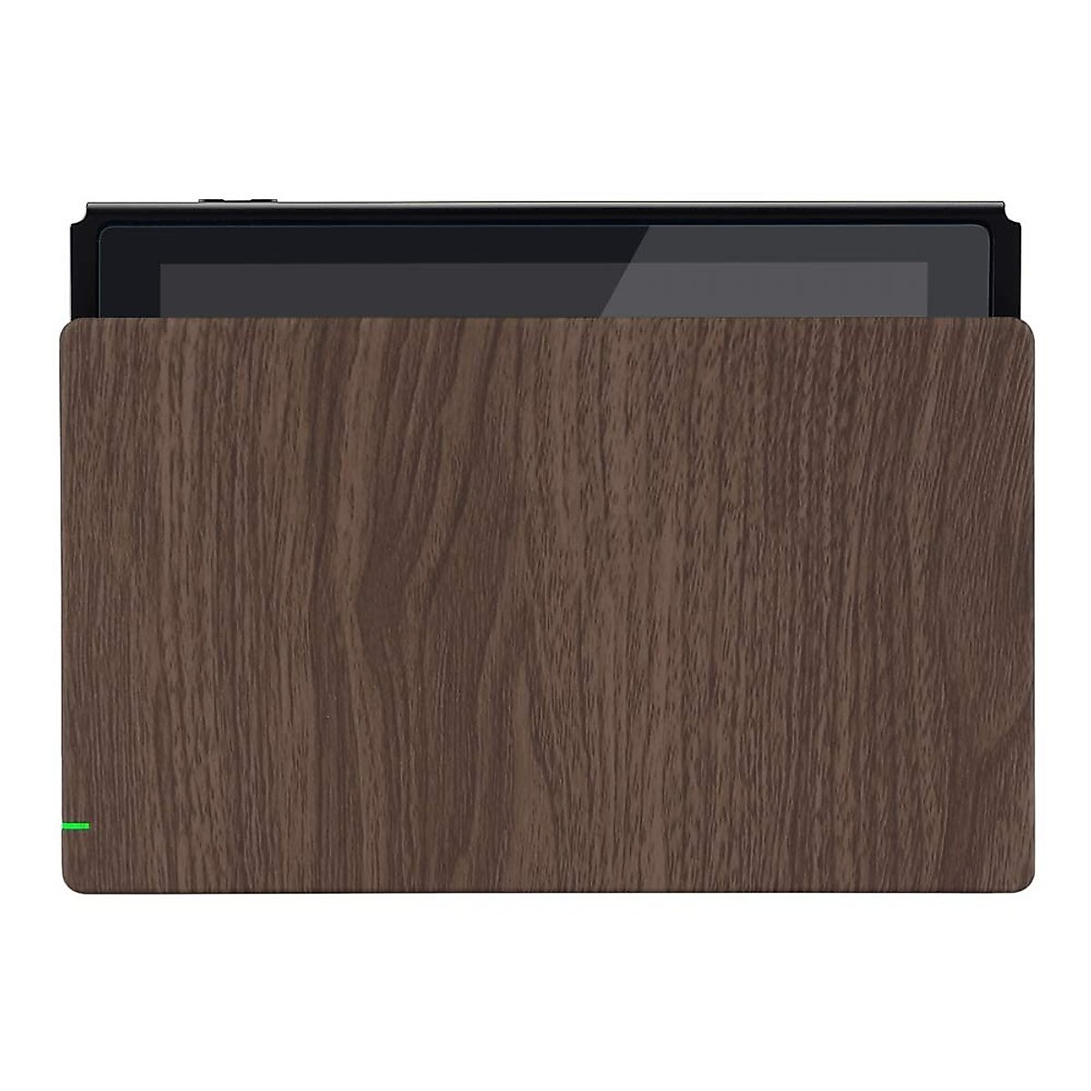 eXtremeRate Custom Soft Touch Grip Faceplate for Nintendo Switch Dock, Wood Grain Patterned DIY Replacement Housing Shell for Nintendo Switch Dock - Dock NOT Included