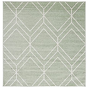 SAFAVIEH Adirondack Collection 6' Square Sage/Ivory ADR241Y Modern Geometric Non-Shedding Living Room Dining Bedroom Area Rug