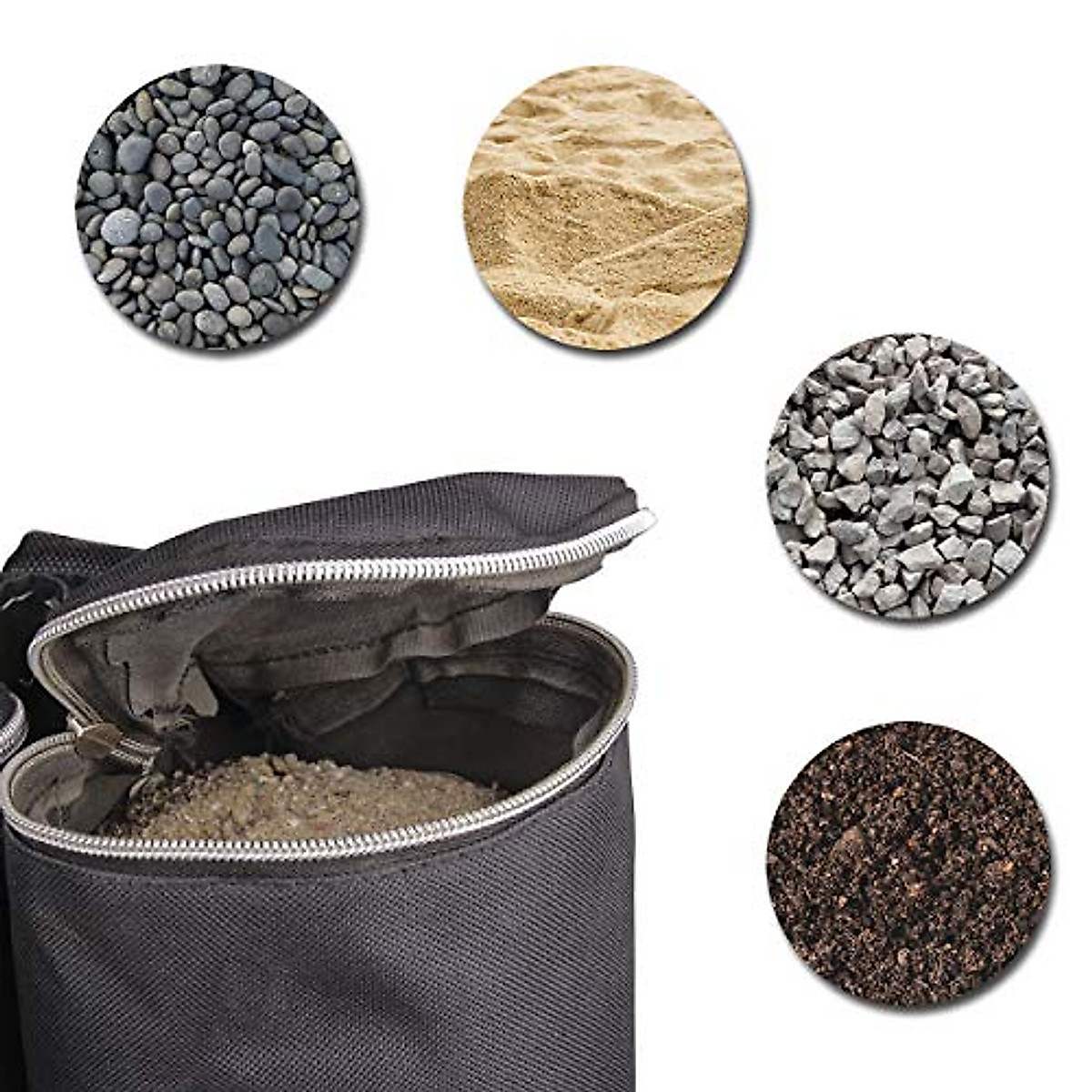 Goutime Canopy Weight Bags 4 x 40 lb for Pop Up Canopy Tent Legs, Gazebo Sand Bag Weights, Set of 4 Black (Upgraded)