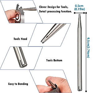 EuTengHao 20Pcs 3D Metal Model Kit Professional Metal Puzzle Tool Set for DIY 3D Metal Jigsaw Puzzles with Tab Edge Cone Shape Bending Assist Tools Nozzle Nose Pliers Tweezers Files Carving Knives