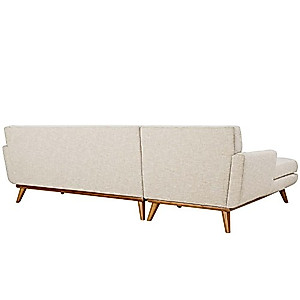 Modway EEI-2068-BEI-SET Engage Left-Facing Upholstered Fabric Sectional Sofa, Beige