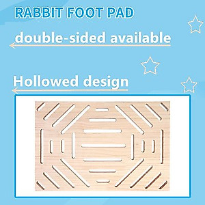 Hypeety Rabbit Wood Foot Pad Toy Small Animals Bunny Chinchilla Guinea Pig Rabbit Totoro Scratch Cage Supplies Safe Non-Toxic Pine Wood Board Chew Toy Mat Bed