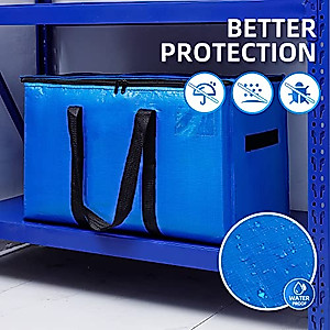 TAILI Extra Large Moving Bags, 4 Pack Heavy Duty Totes For Storage with Reinforced Zipper, Wrap Around Handles, Storage Bags for Space Saving Moving Storage, Alternative to Moving Boxes