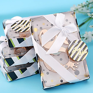 24 Pack 50th Birthday Party Favors Bottle Opener-Black and Gold 50th Birthday/Wedding Anniversary Party Souvenir Keepsake for Guest,50 Birthday Party Decor Supplies (Black 50, 24)