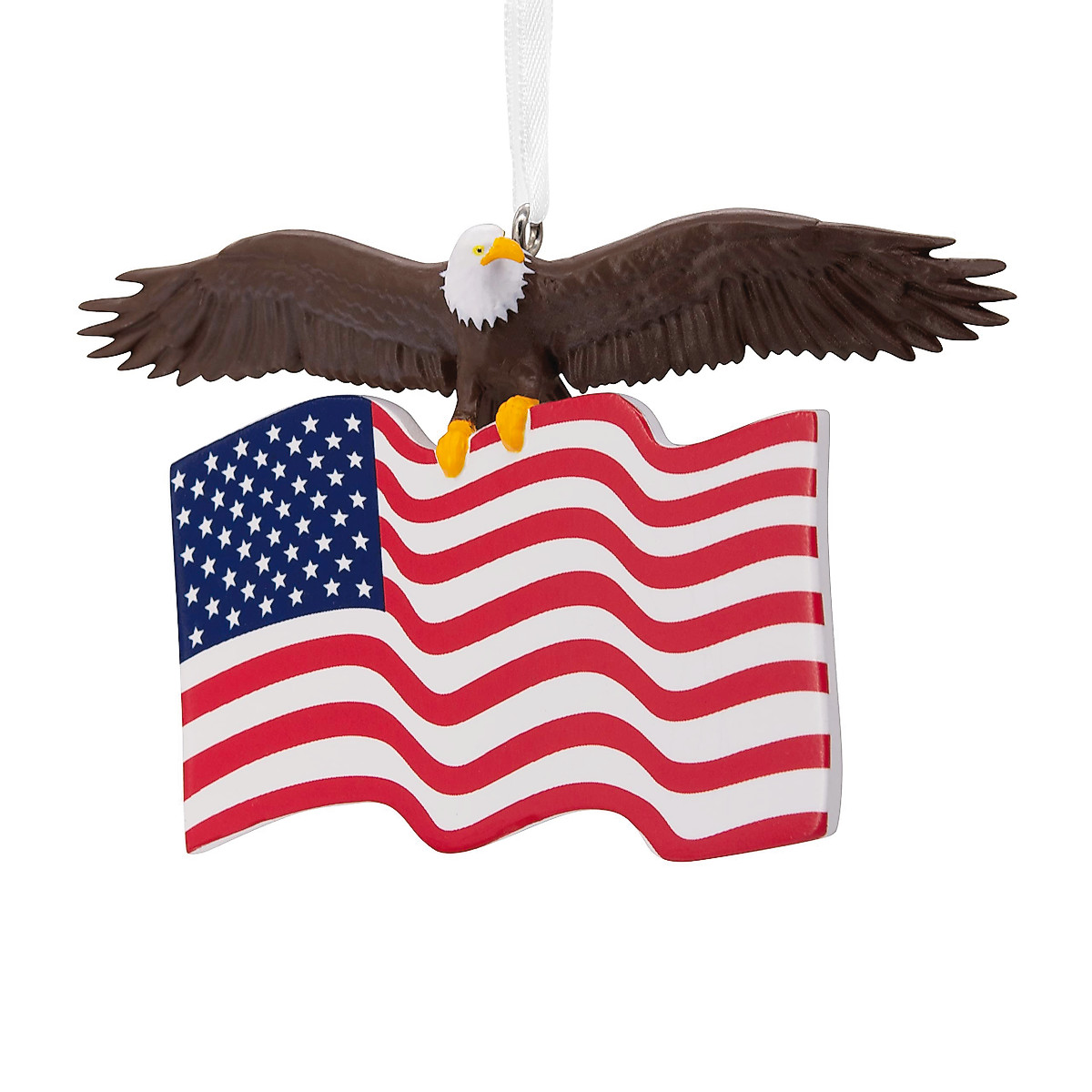 Hallmark Bald Eagle with American Flag Christmas Ornament